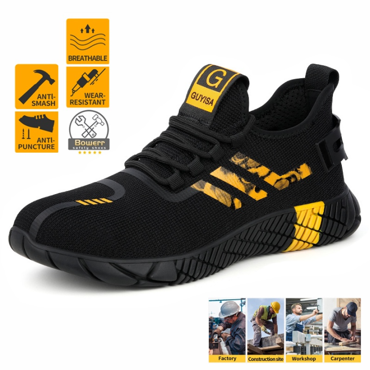 Safety Steel toe safety shoes for men, anti smash labor protection work ...