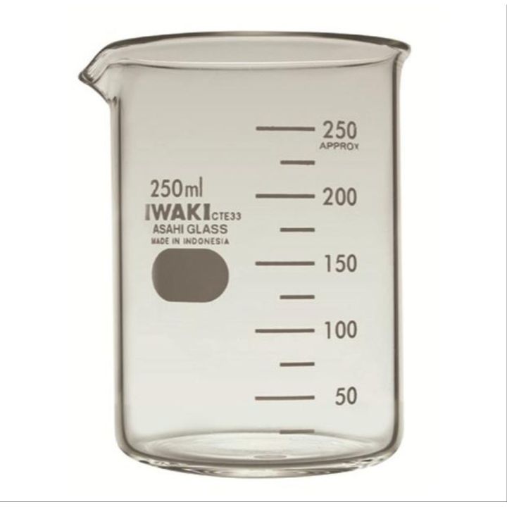 IWAKI 250ml Glass Beaker Low Form Laboratory use | Lazada