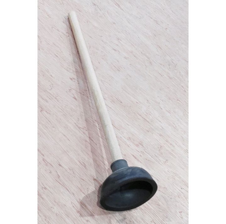 Toilet Plunger w/ Wooden Handle and Black Rubber Force Cup | Lazada PH