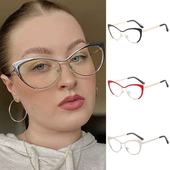 Retro Cat Type Metal Anti-blue Eyeglasses American Cool Eyeglasses ...