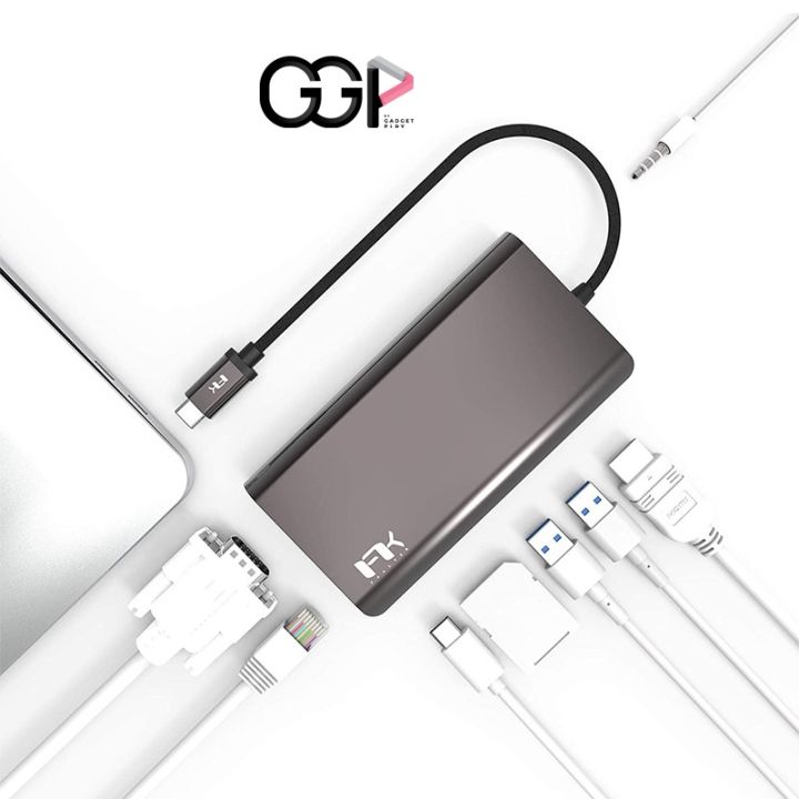 USB C Hub, Feeltek 11 in 1 Mega Dock USB C Hub, Triple-Display Capable ...