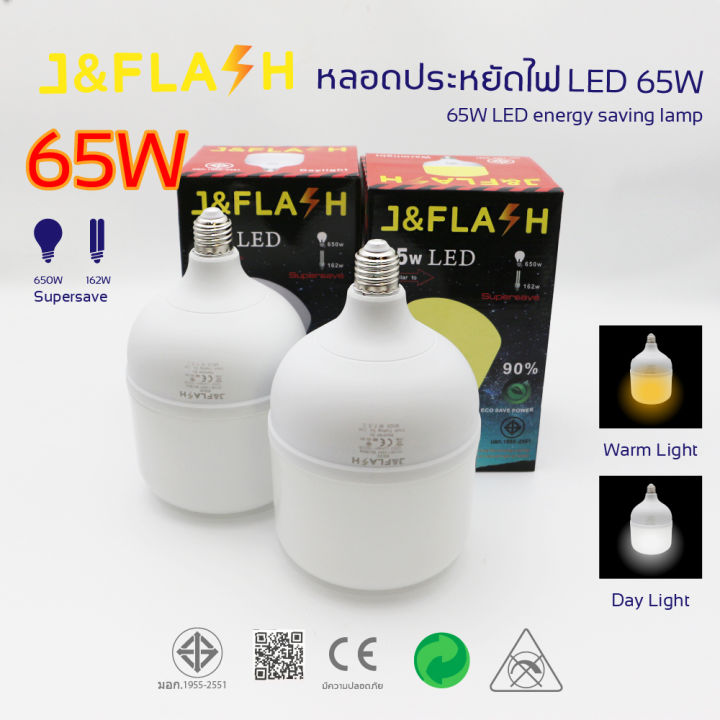 TETHEO 🎉 ใหม่ J&FLASH หลอดไฟ LED HighBulb ไฟLED สว่างนวลตา หลอดไฟ ...