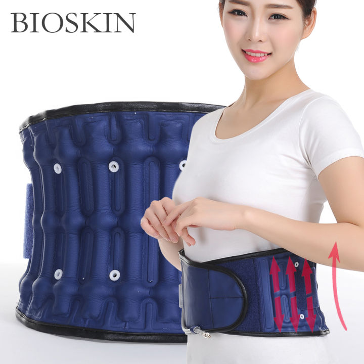 Bioskin Inflate Lumbar Decompression Waist Belt Spin Traction Health ...