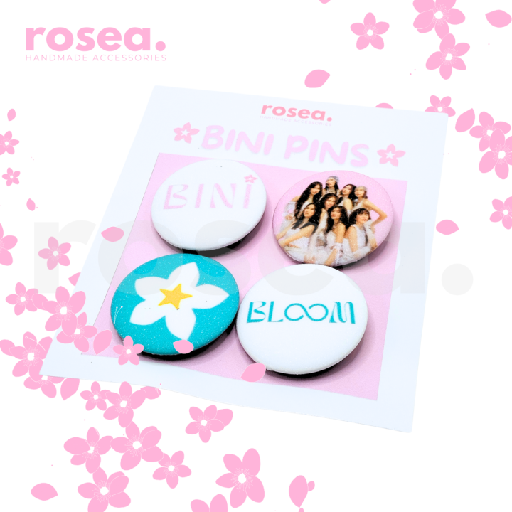 BINI BLOOMS INSPIRED MINI CUTE TINPLATE PINS BAG BADGE BROOCH 32MM ...