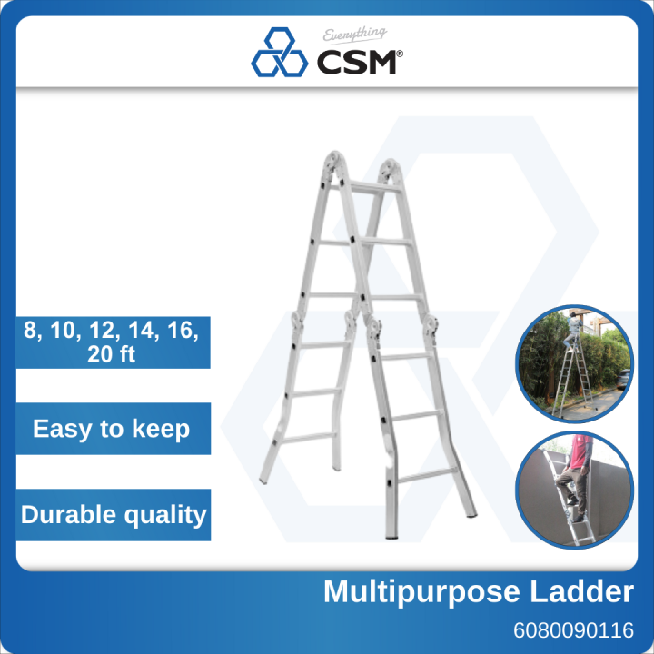CSM 8-20 steps Multipurpose Aluminium Ladder Multipurpose Folding ...