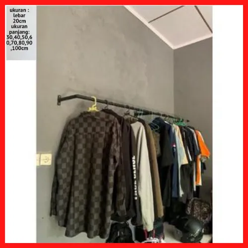Gantungan Baju Dinding Tembok Gantungan Baju Coating Tempel Ke Dinding ...