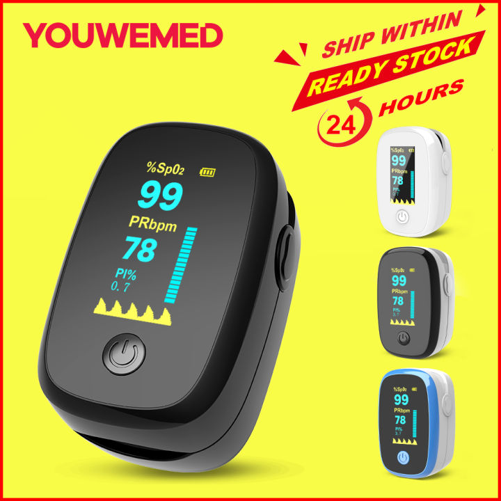 YOUWEMED【Best Guality】Finger Pulse Oximeter Oxymeter Fingertip Pulse ...
