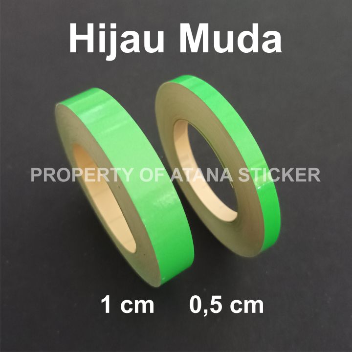Stiker List Velg Body Sepeda Motor Matic Mobil Hijau Muda Lime Green ...
