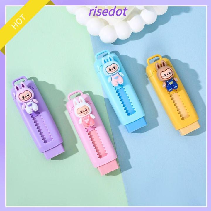 RISEDOT Cartoon Labubu Push-pull Eraser POP MART Creative School ...