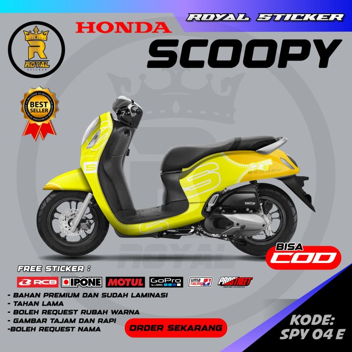 STIKER SCOOPY FULL BODY BLOK MOTOR / STICKER VARIASI SCOOPY MOTIF ...