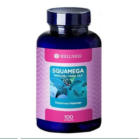 Wellness Squamega ( Squalene + Omega 3, 6, 9 ) 100's - Fish Oil, Minyak ...