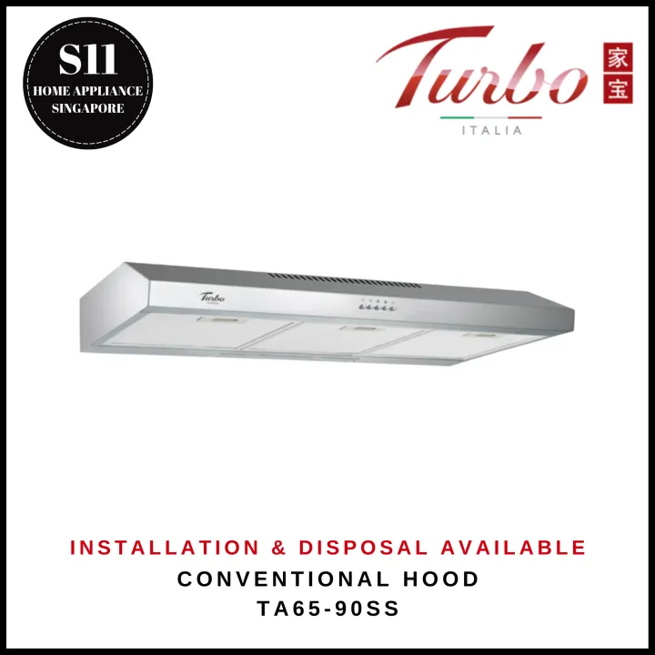 TURBO INCANTO TA65-90SS 90CM CONVENTIONAL HOOD - 1 YEAR WARRANTY | Lazada Singapore