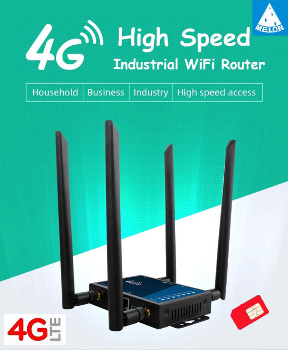 4G Wifi Router 300Mbps 4 Detachable Antenna SMA Port ,Industrial WiFi ...