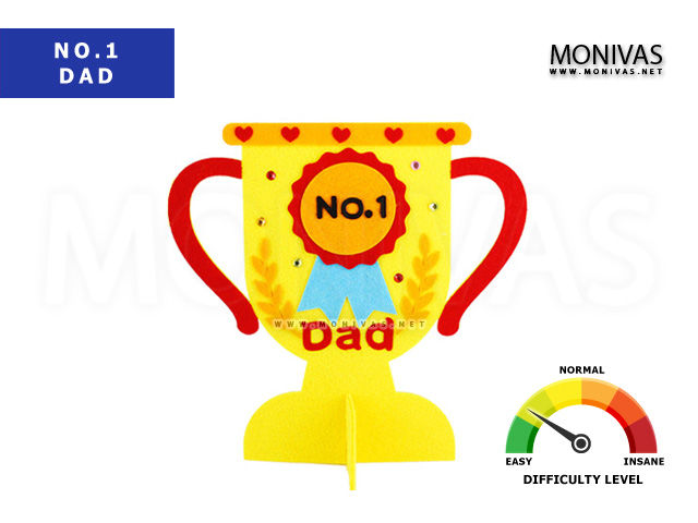 No.1 Dad Trophy Handmade Fathers Day Gift DIY Birthday Present | Lazada ...
