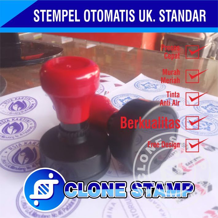 STEMPEL OTOMATIS STEMPEL FLASH UKURAN STANDAR 4 CM | Lazada Indonesia