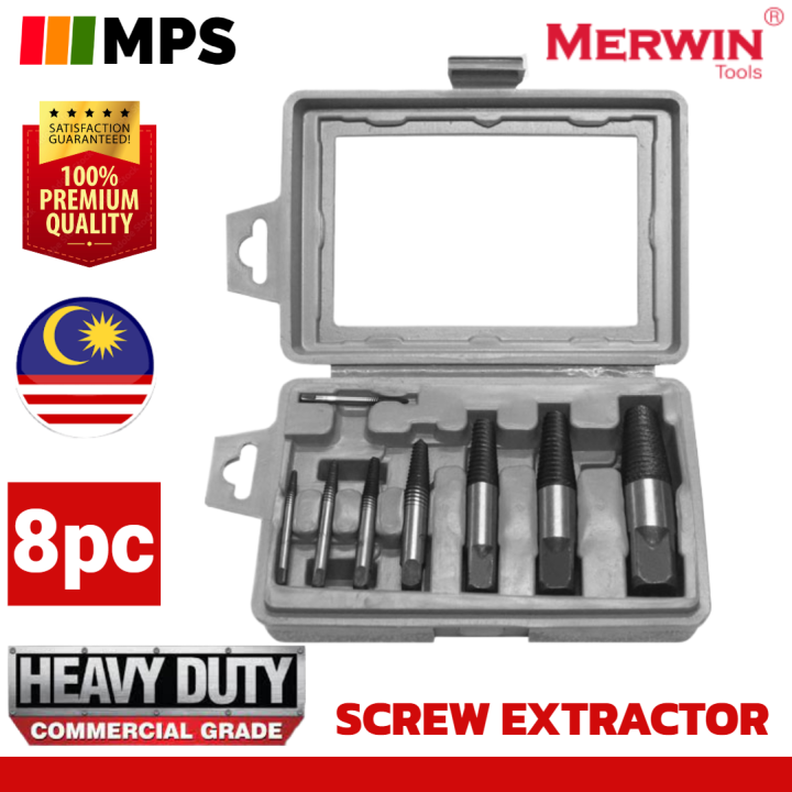 8Pc Screw Extractor Stripped Screw Remover Easy Out Stripped Screw Bolt ...