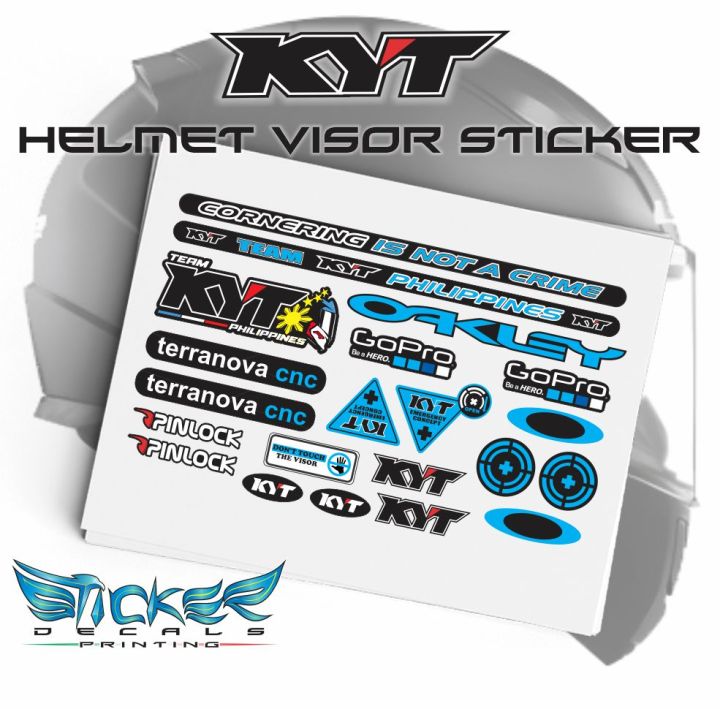 KYT Helmet Visor Sticker | Lazada PH