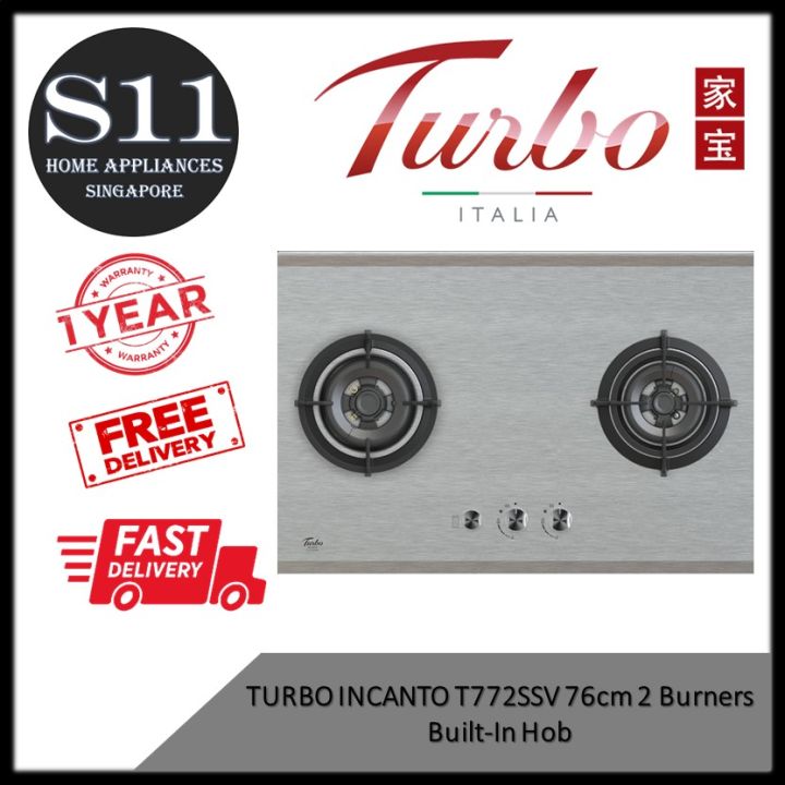 TURBO INCANTO T772SSV 77cm 2 Burners Built-In Hob * 1 YEAR LOCAL WARRANTY | Lazada Singapore
