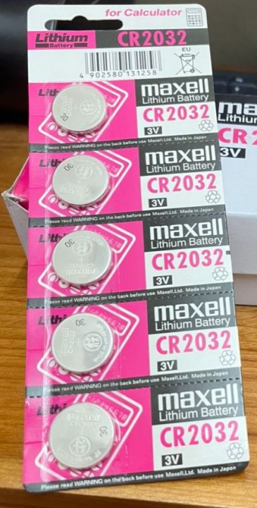 Vỉ 5 viên pin Maxell CR2032 3V chính hãng Nhật Bản,pin 2032 thay cho ...