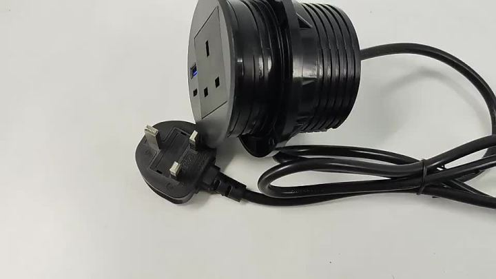 AU power 80mm Desktop round Grommet Outlet/Office furniture Desk Power ...