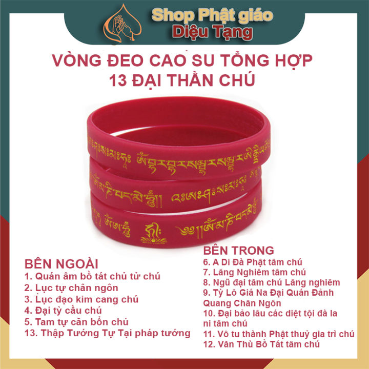 Tổng hợp 13 đại thần chú - vòng đeo tay cao su | Lazada.vn