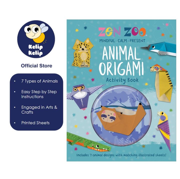 Zen Zoo Animal Origami Activity Book with Origami Paper for Kids To Do ...