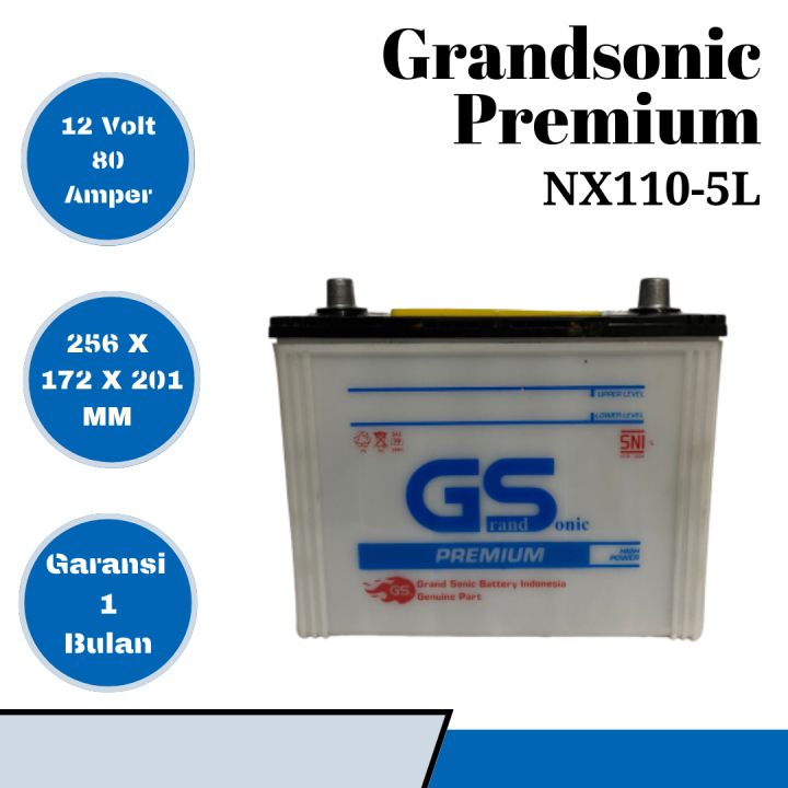 AKI MOBIL TOYOTA KIJANG INNOVA DIESEL GRANDSONIC NX110-5L 80D26L | Lazada Indonesia