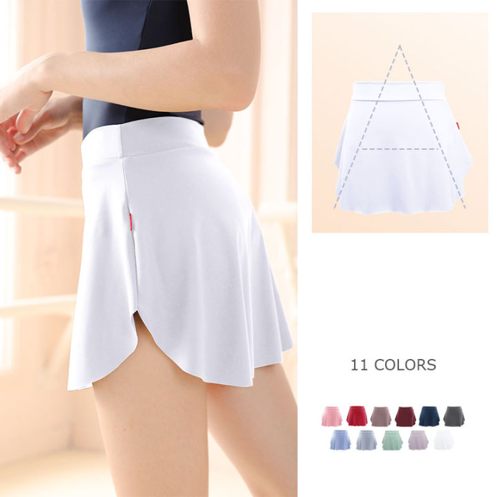 W&ME Women Ballet Dance Skirt Side Split Ballerina Practice Skirts | Lazada