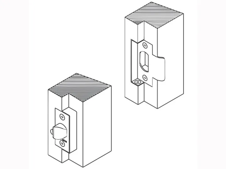 YLK Round Strike Plate / Cylindrical Lock Part Door Rebated Part ...