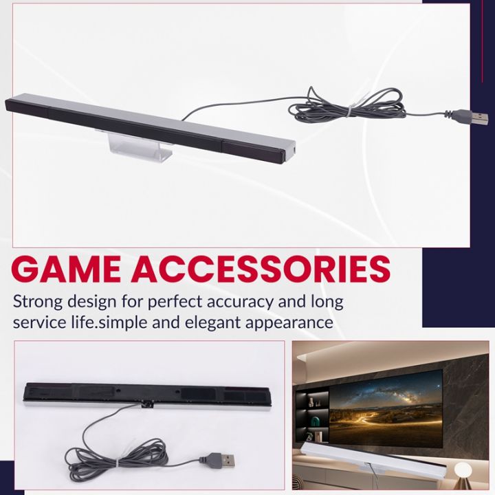 Game Accessories for Sensor Bar Wired Receivers IR Signal Ray USB Plug ...