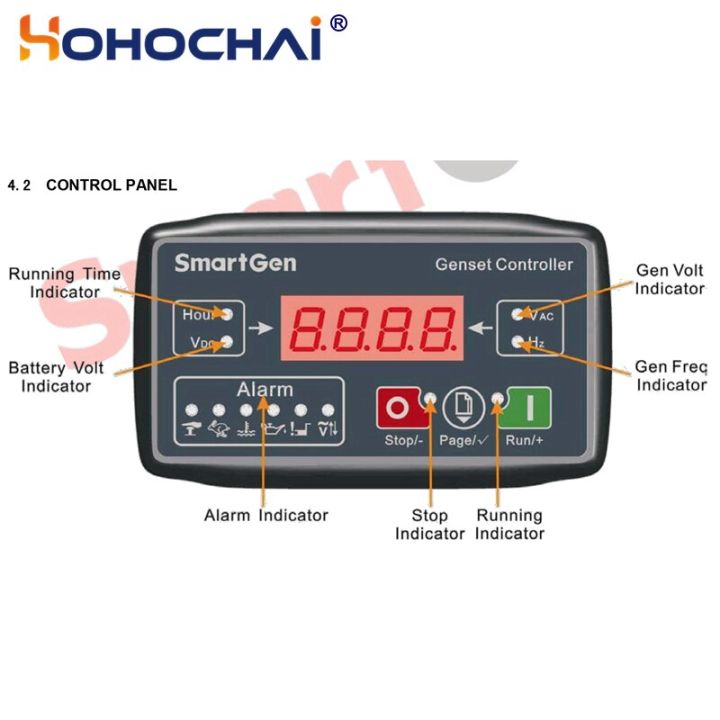 MGC100 Small Diesel/Gasoline Generator Set Controller LED Display Auto ...