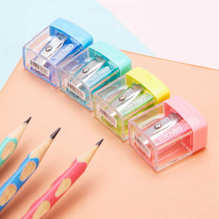 กบเหลาดินสอพกพา Deli แบบมีฝาปิด คละสี1 ชิ้น ยี่ห้อ Deli เครื่องเหลา ...