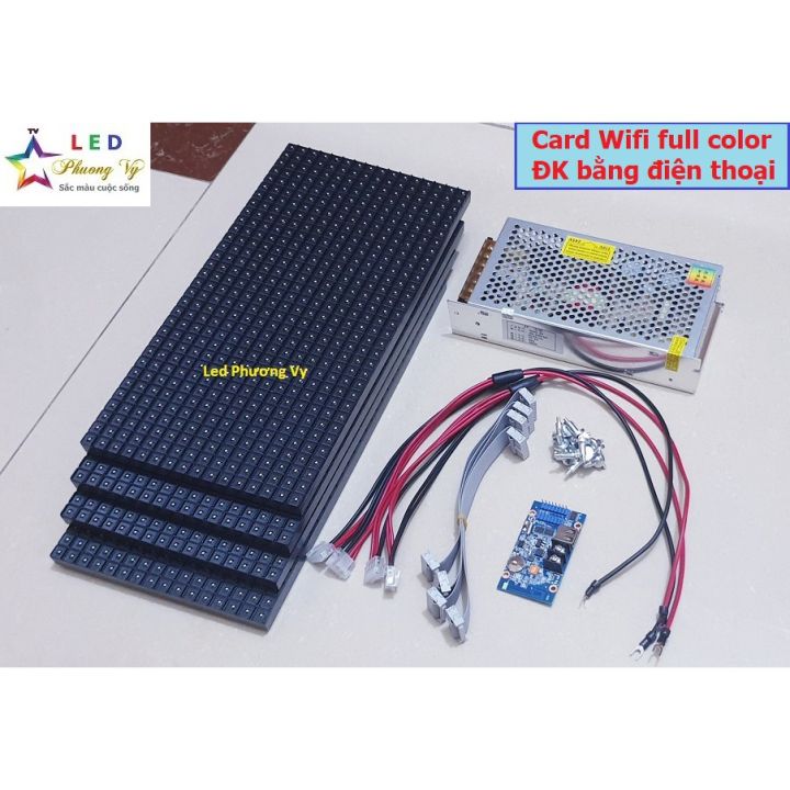 Bộ 4 module Led P10 full color trong nhà hoặc ngoài trời - Card Wifi ...