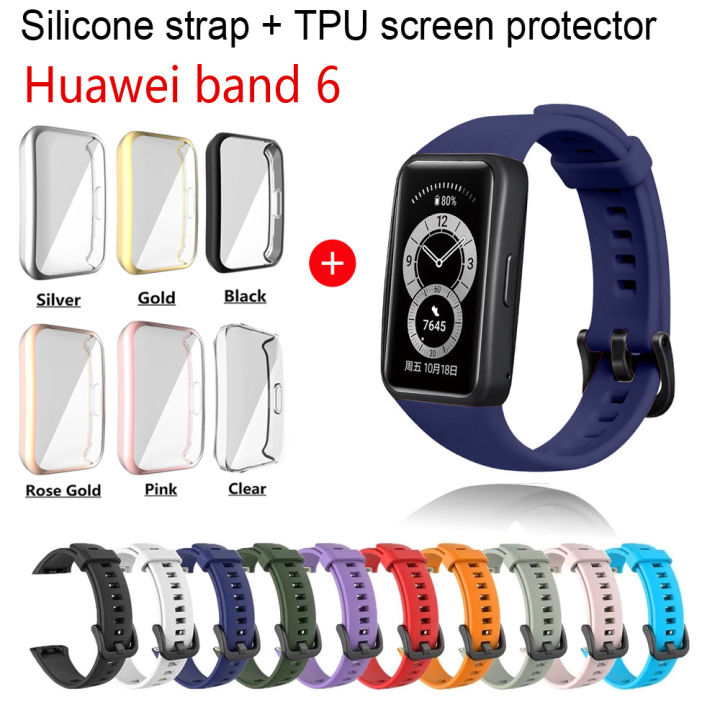 Strap+case for Huawei Band 6 Smart Band Protective Case Silicone ...