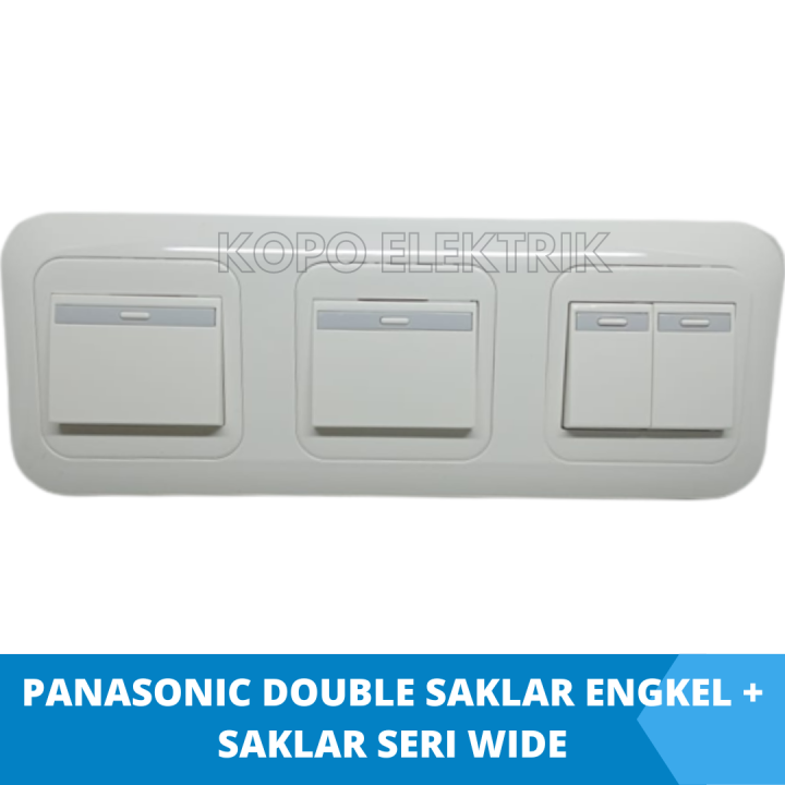 Panasonic Double Saklar Engkel Besar + Saklar Seri Tanam IB Wide ...