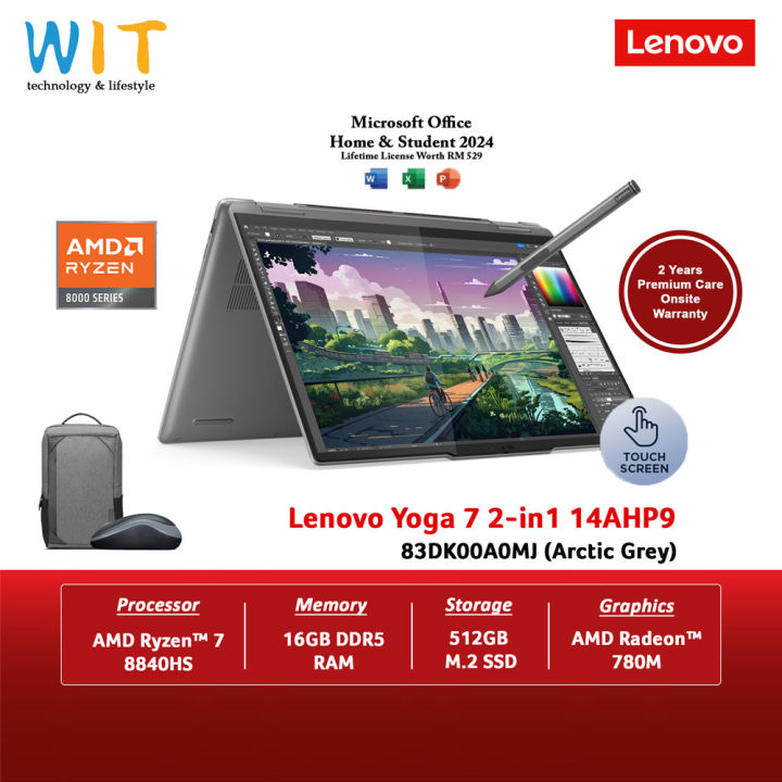 Lenovo Yoga 7 2-in1 14AHP9 83DK00A0MJ (AMD Ryzen 7 8840HS/16GB RAM ...