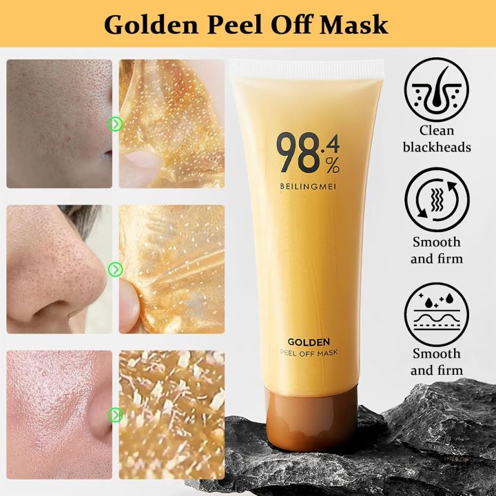 98.4% Golden Peel Off , Gold Foil Peel off Facial , Beilingmei ...