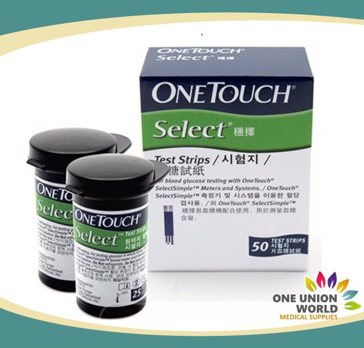 ONE TOUCH SELECT STRIPS 50s also available One Touch Select Glucometer ...
