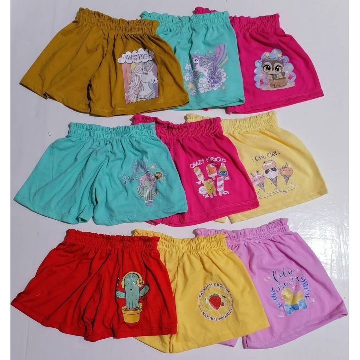 COTTON LETTUCE SHORTS FOR GIRLS 2-4 YEARS OLD | Lazada PH