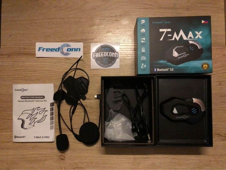 FreedConn TMAX-S PRO Motorcycle Helmet Intercom Bluetooth Headset ...