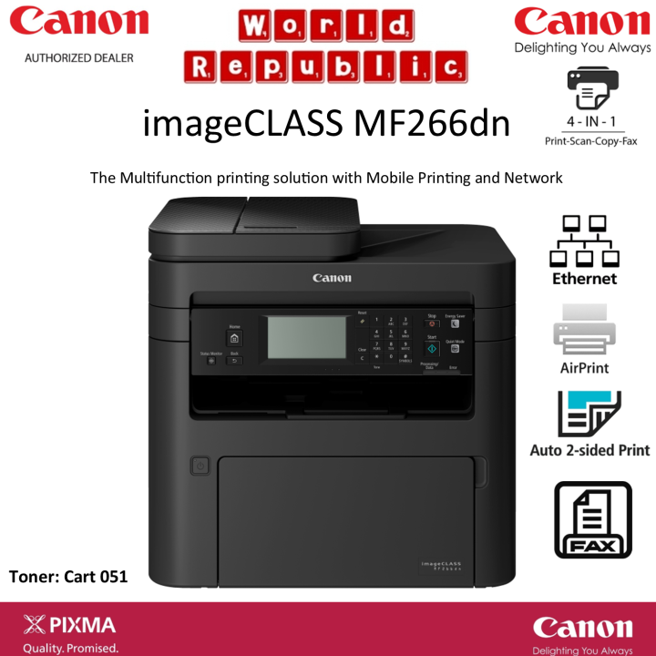 Canon ImageCLASS MF266dn All-in-One Mono Laser Printer (Print Copy Scan ...