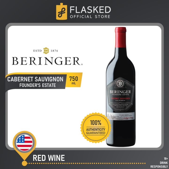 Beringer Founder's Estate Cabernet Sauvignon Red Wine 750mL | Lazada PH