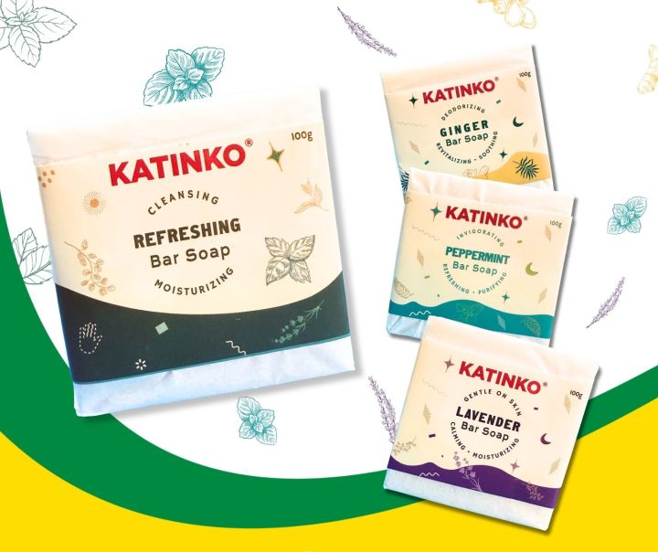 Katinko Bar Soap Set (Refreshing, Peppermint, Ginger, Lavender) | Lazada PH
