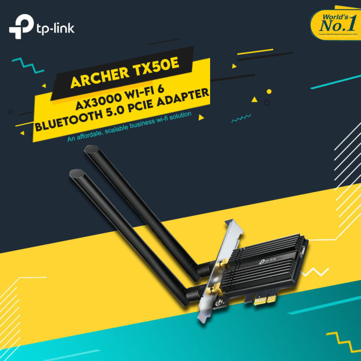 tp-link Archer TX50E AX3000 Wi-Fi 6 Bluetooth 5.0 PCIe Adapter ...