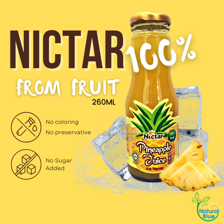 NICTAR PINEAPPLE JUICE, 260ML 凤梨汁 ( 1Box x 12 bottles ) | Lazada