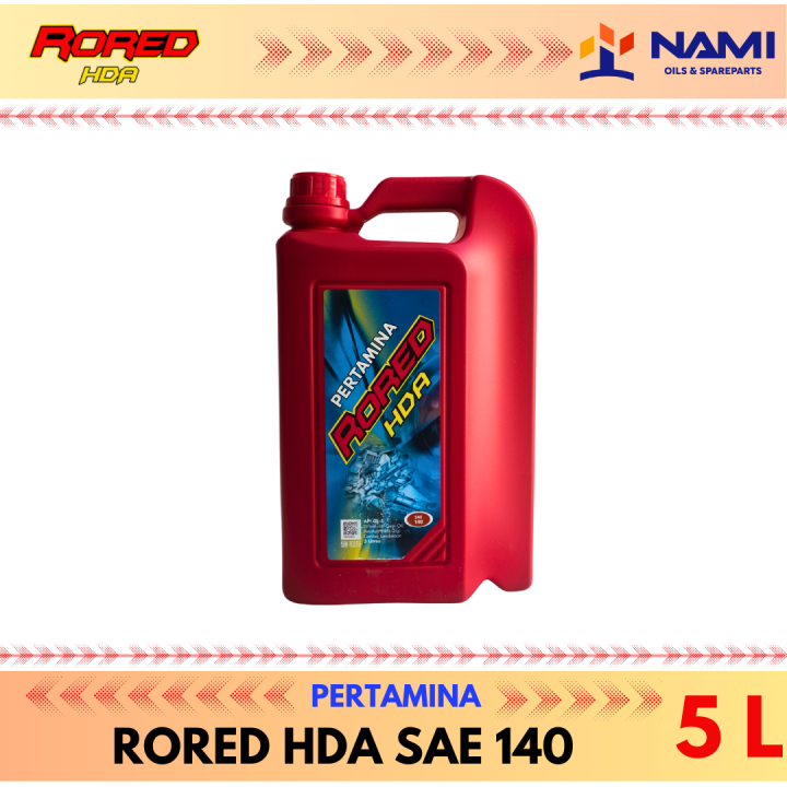*PERTAMINA RORED HDA SAE 140 (5L) GALON* Oli pelumas roda gigi gardan ...