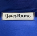 12x3" Premium Acrylic Desk Name Plate Holder with Clear Cover and L ...