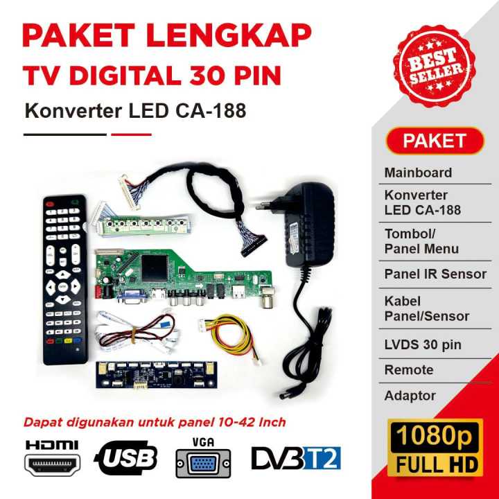 Paket Mobo Mainboard Digital TV Monitor LED LCD Plus Inverter LVDS ...