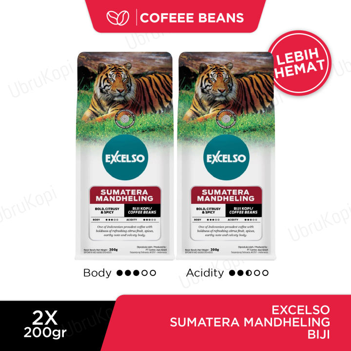 Kopi Excelso Sumatera Mandheling Biji 200G Twin Pack | Lazada Indonesia