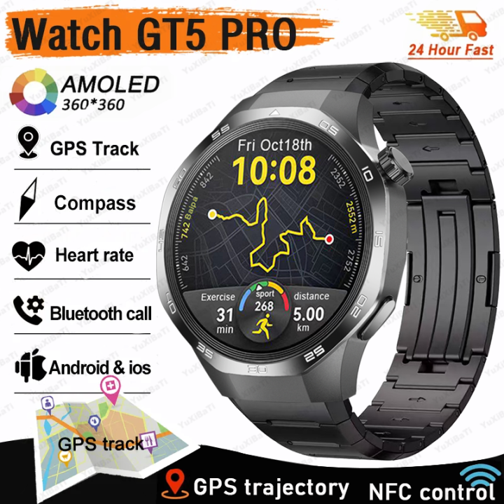 New Huawei GT5 Pro Smart NFC GPS Tracker Bluetooth Call Health ...